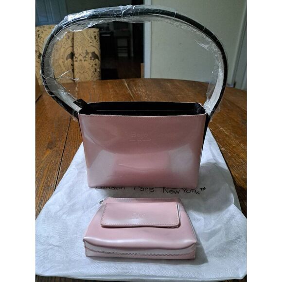 Beijo | Bags | New Beijo695 Pink Black Purse Handbag Satchel With ...